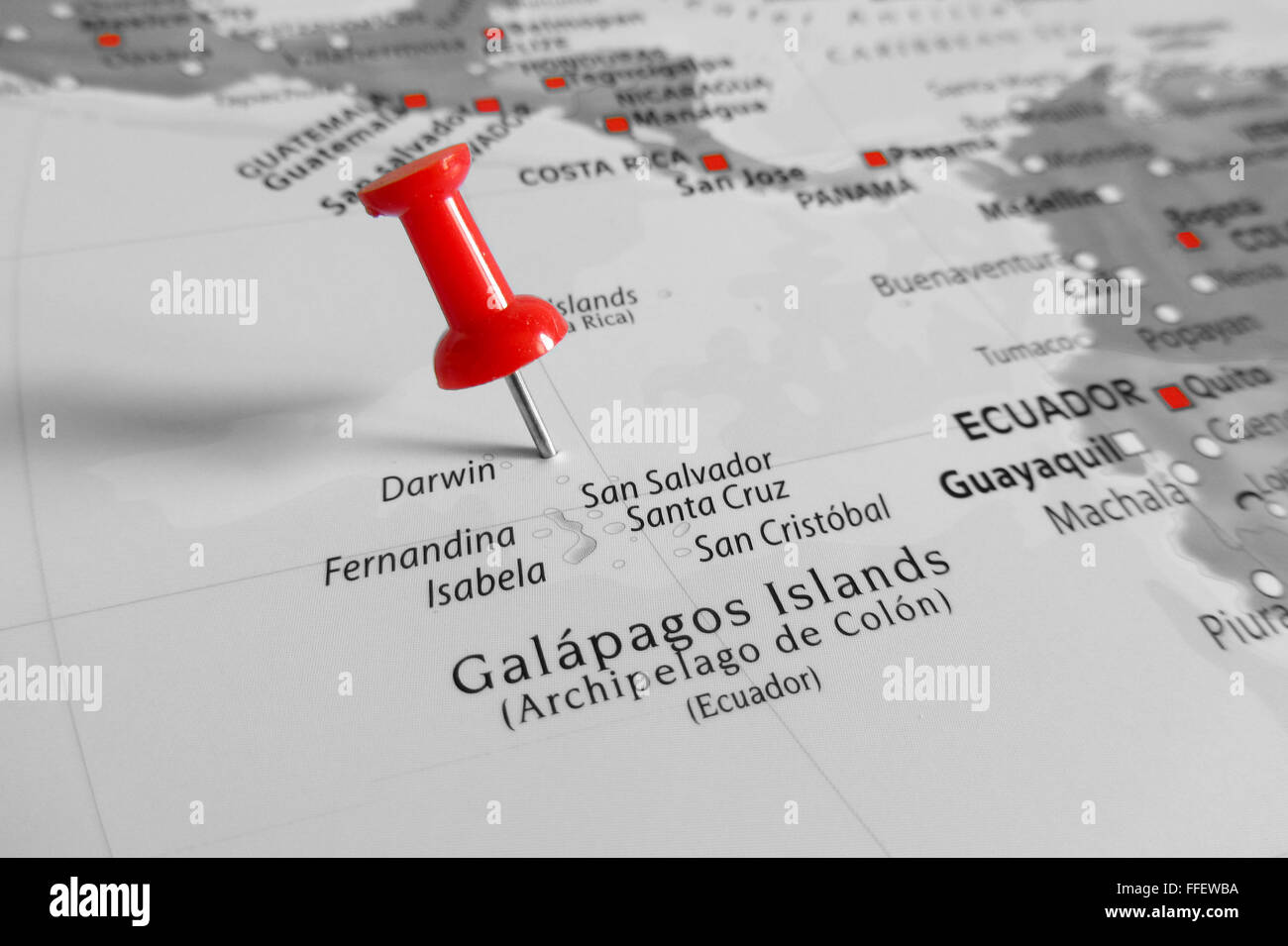 Galapagos map hi-res stock photography and images - Alamy