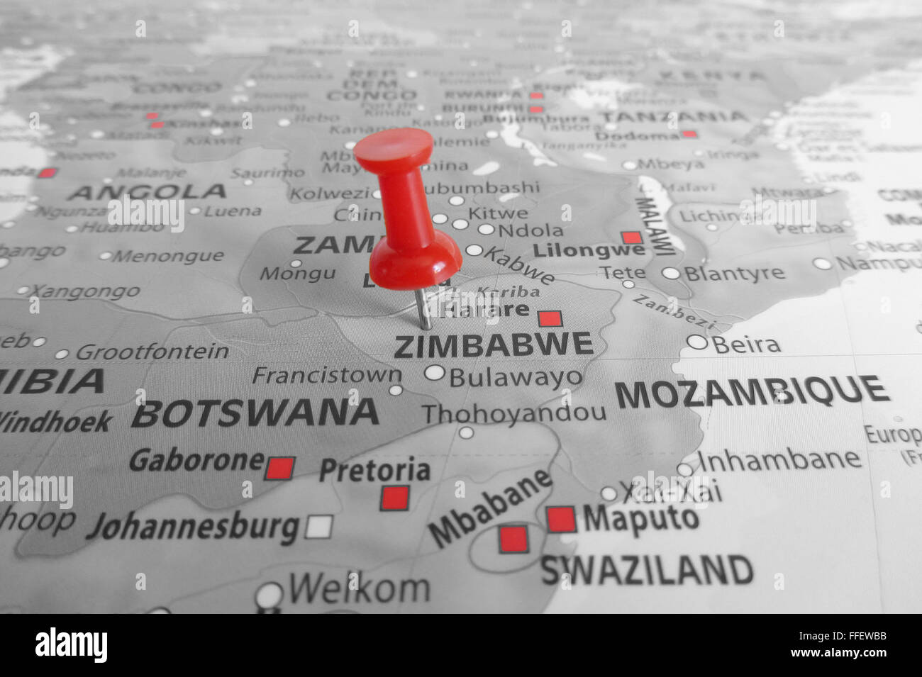 Zimbawe map hi-res stock photography and images - Alamy
