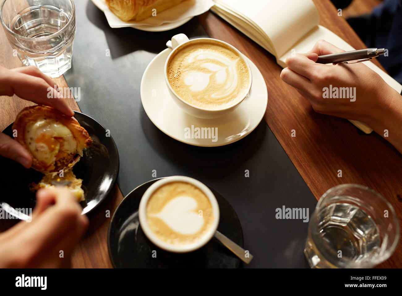 Overhead shot female writing hi-res stock photography and images - Alamy