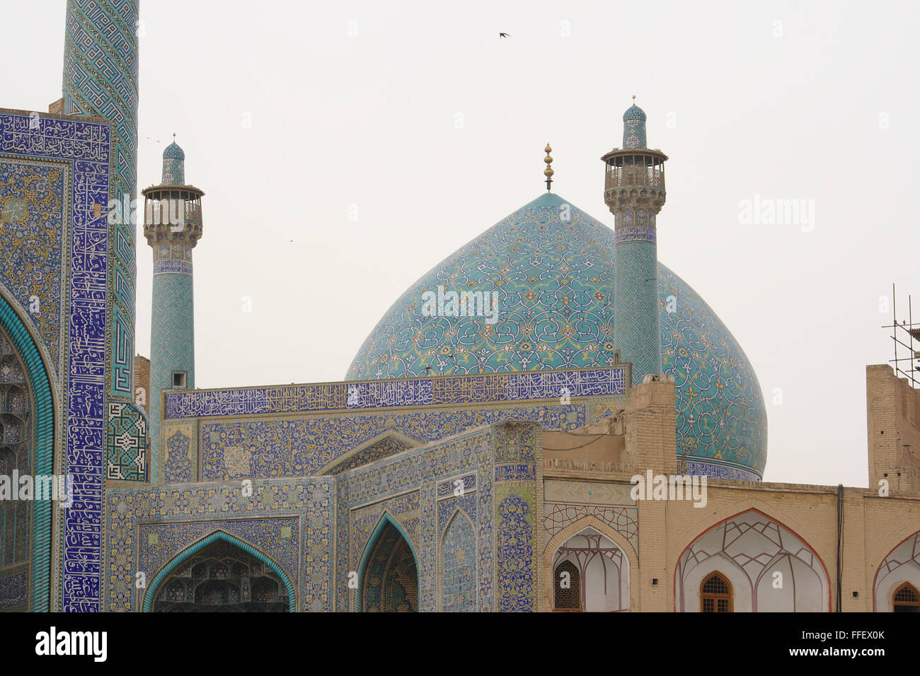 Dome, Iwan and Minarets, courtyard of Imam Mosque (Shah Mosque) in ...