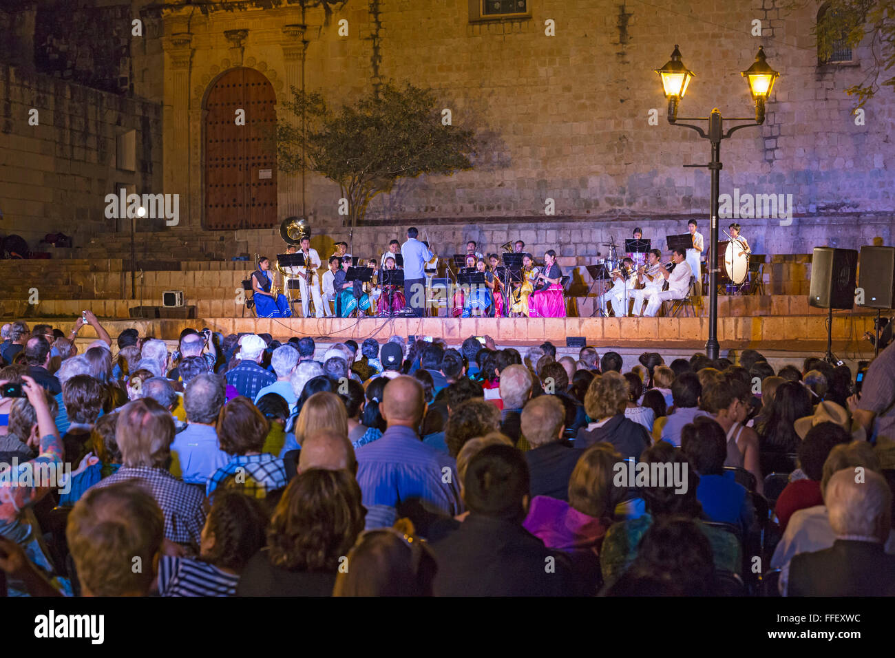 Oaxaca, Mexico - Youth band concert during the Feast of Candelaria ...