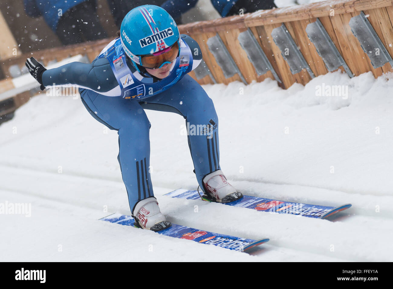 Silje Opseth of Norway competes during Ljubno FIS Ski Jumping World Cup ...