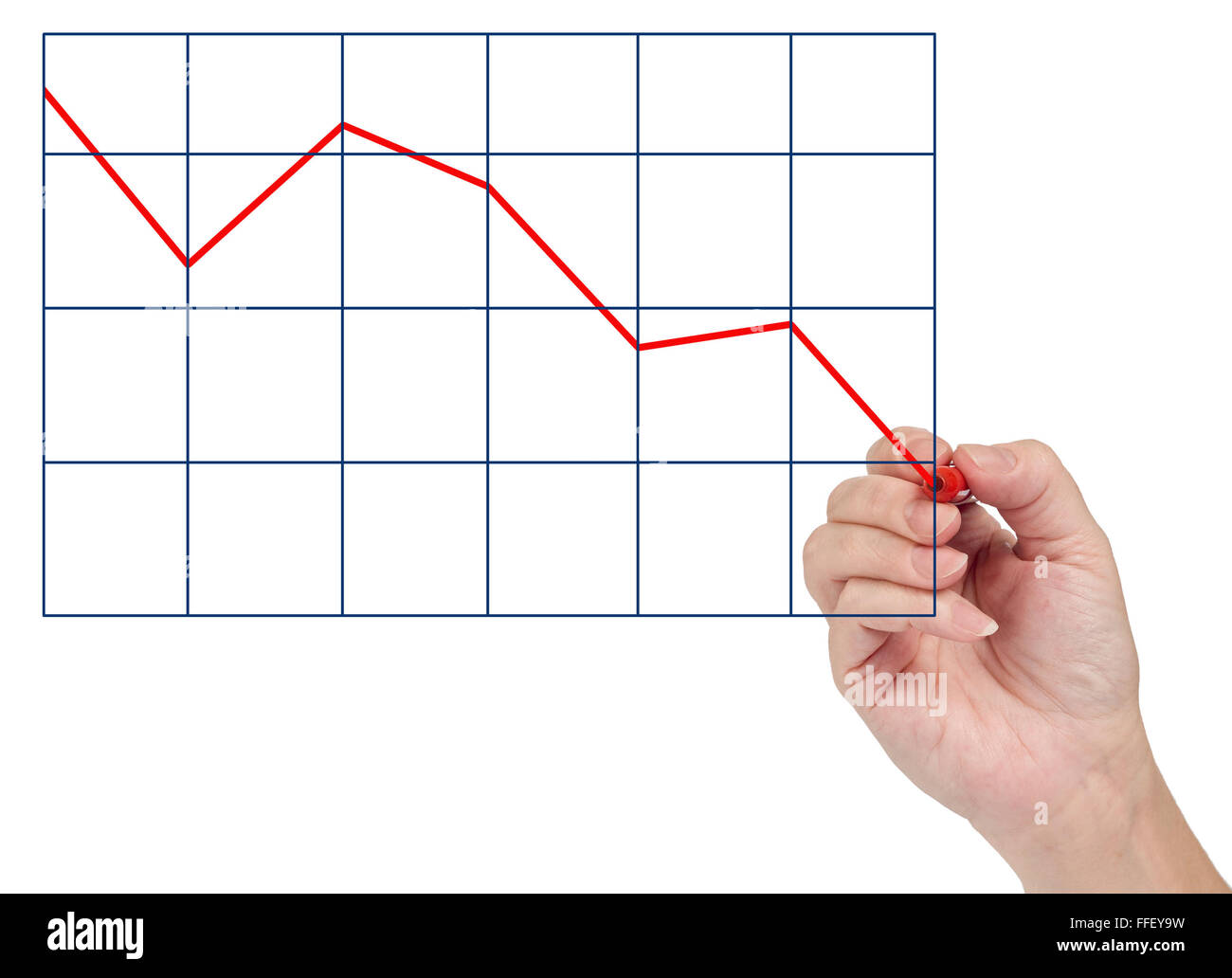 Hand drawing chart isolated hi-res stock photography and images - Alamy