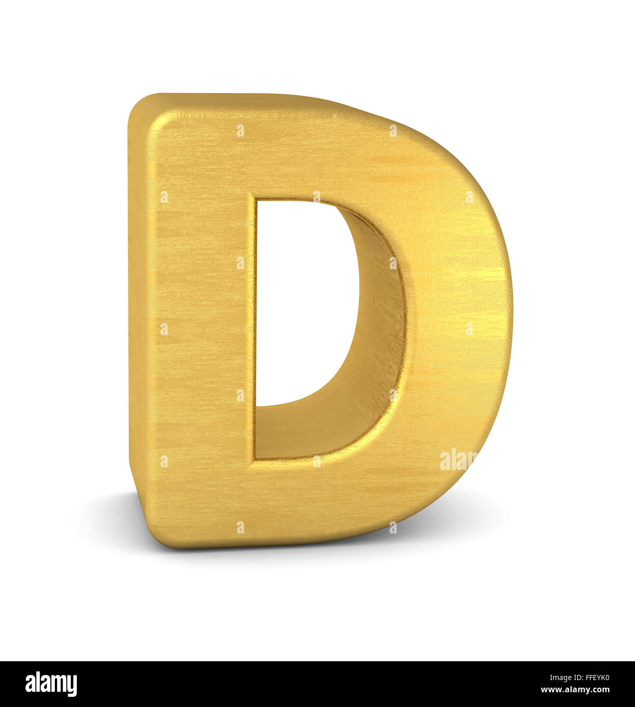 3d letter D gold Stock Photo - Alamy