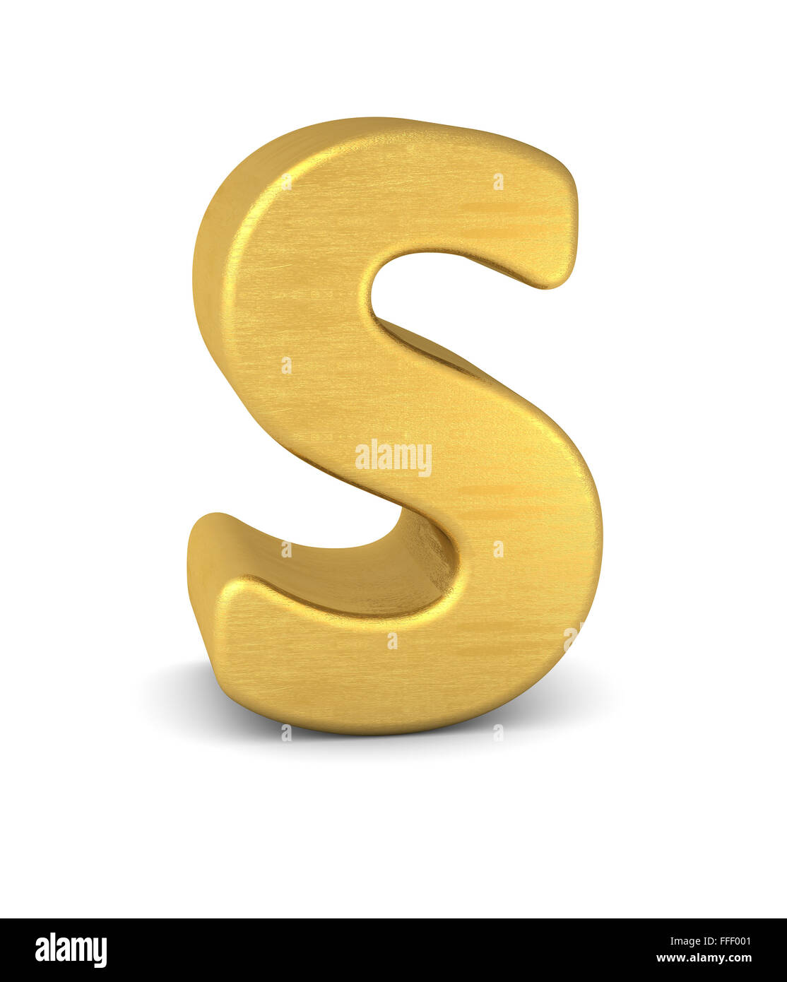 3d letter S gold Stock Photo - Alamy
