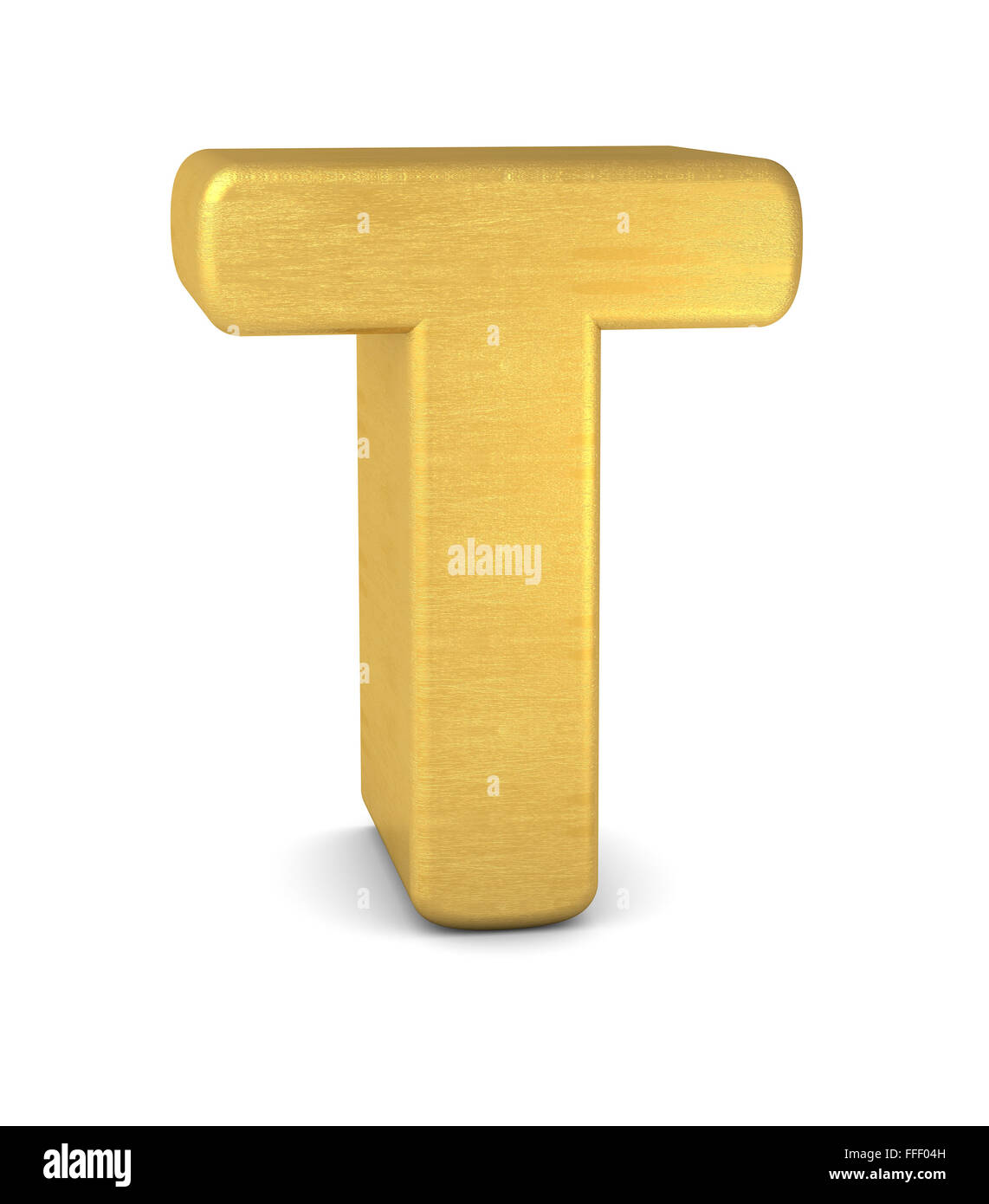 3d letter T gold Stock Photo - Alamy