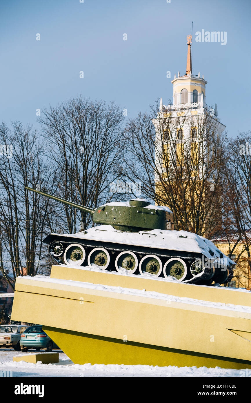 Old soviet tank like monument to Soviet soldiers liberated Gomel ...