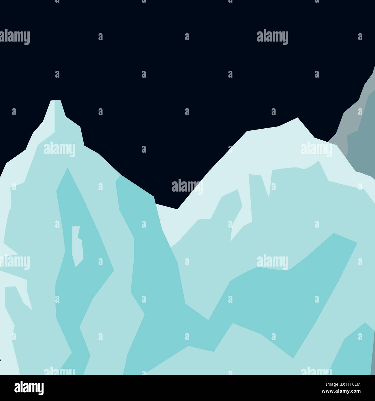 Mountain landscape glaciers flat background Stock Vector Image & Art ...