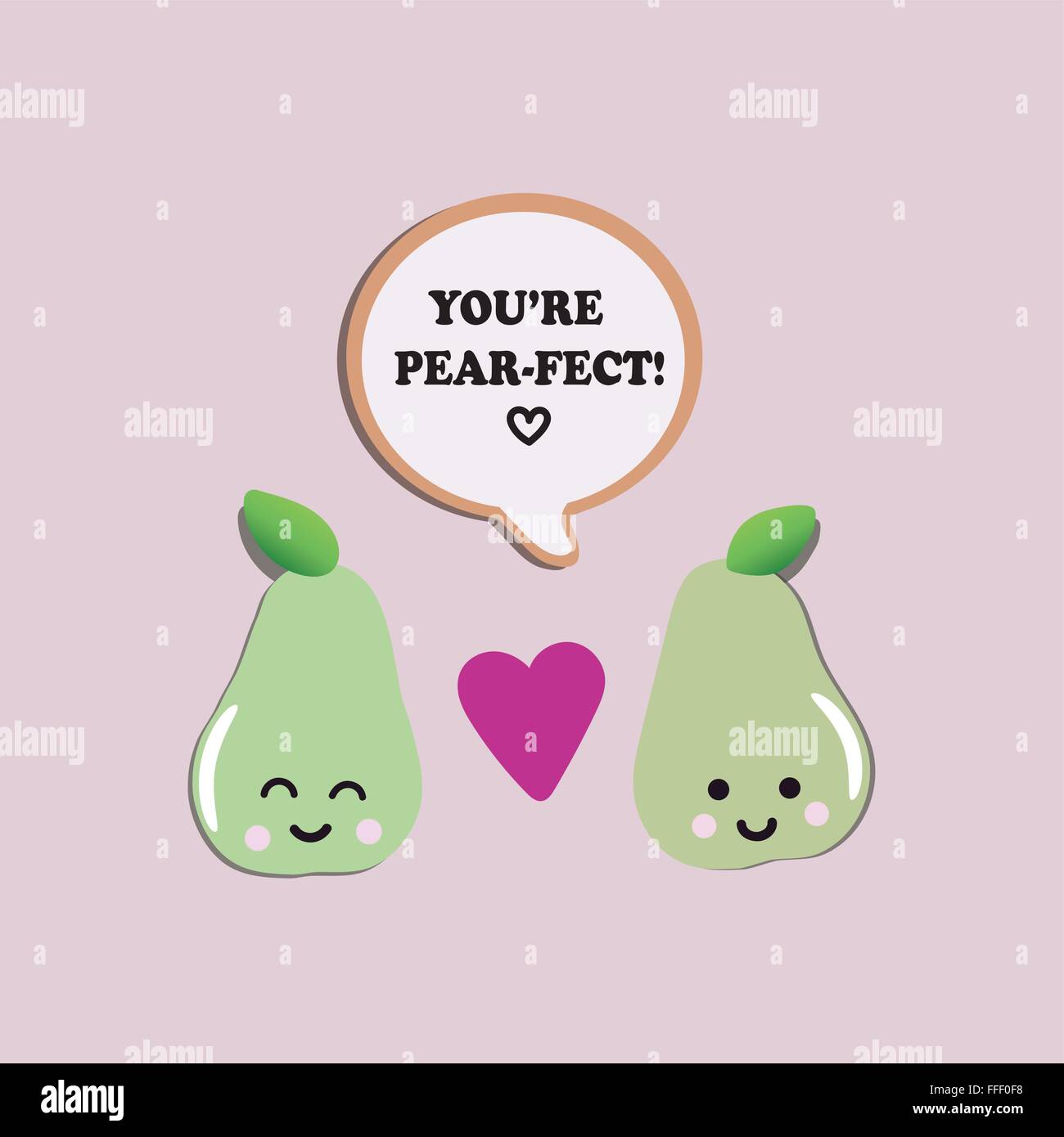 Two cute green pears in love Stock Vector Image & Art - Alamy