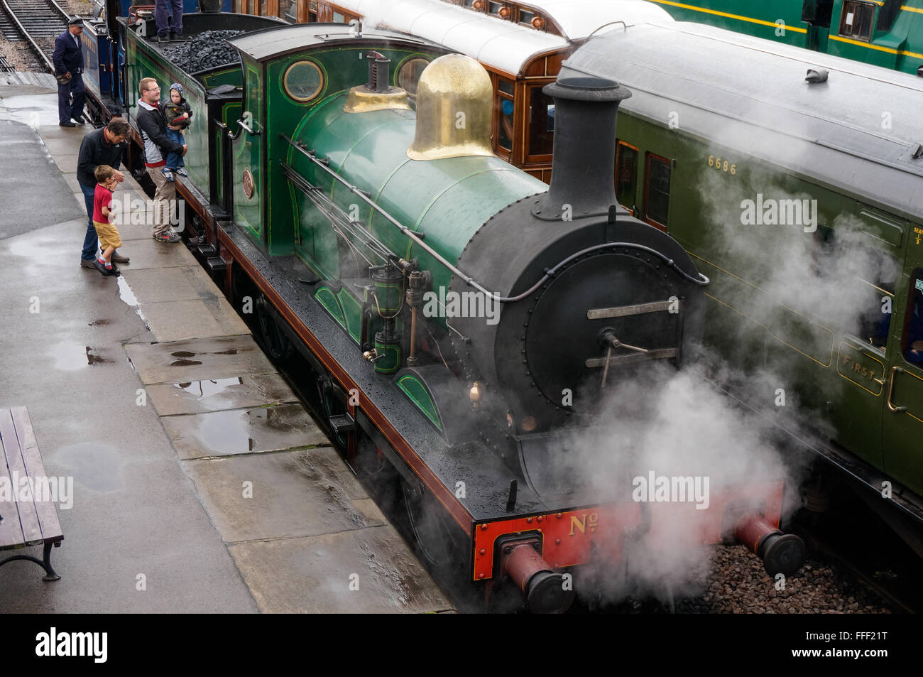 C Class steam engine at Sheffield Park station Stock Photo - Alamy