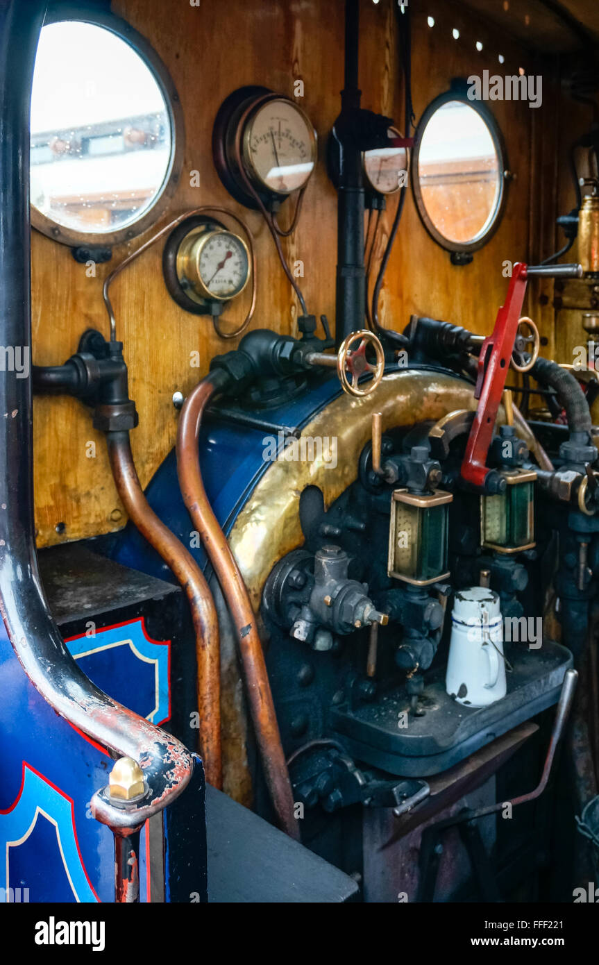 Close-up of part of Bluebell steam engine Stock Photo - Alamy