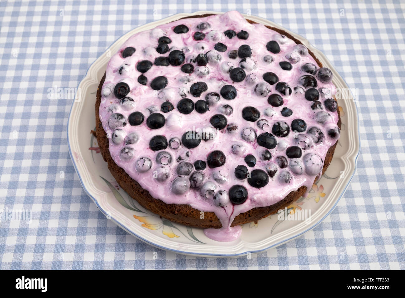 Homemade blueberry cake Stock Photo - Alamy