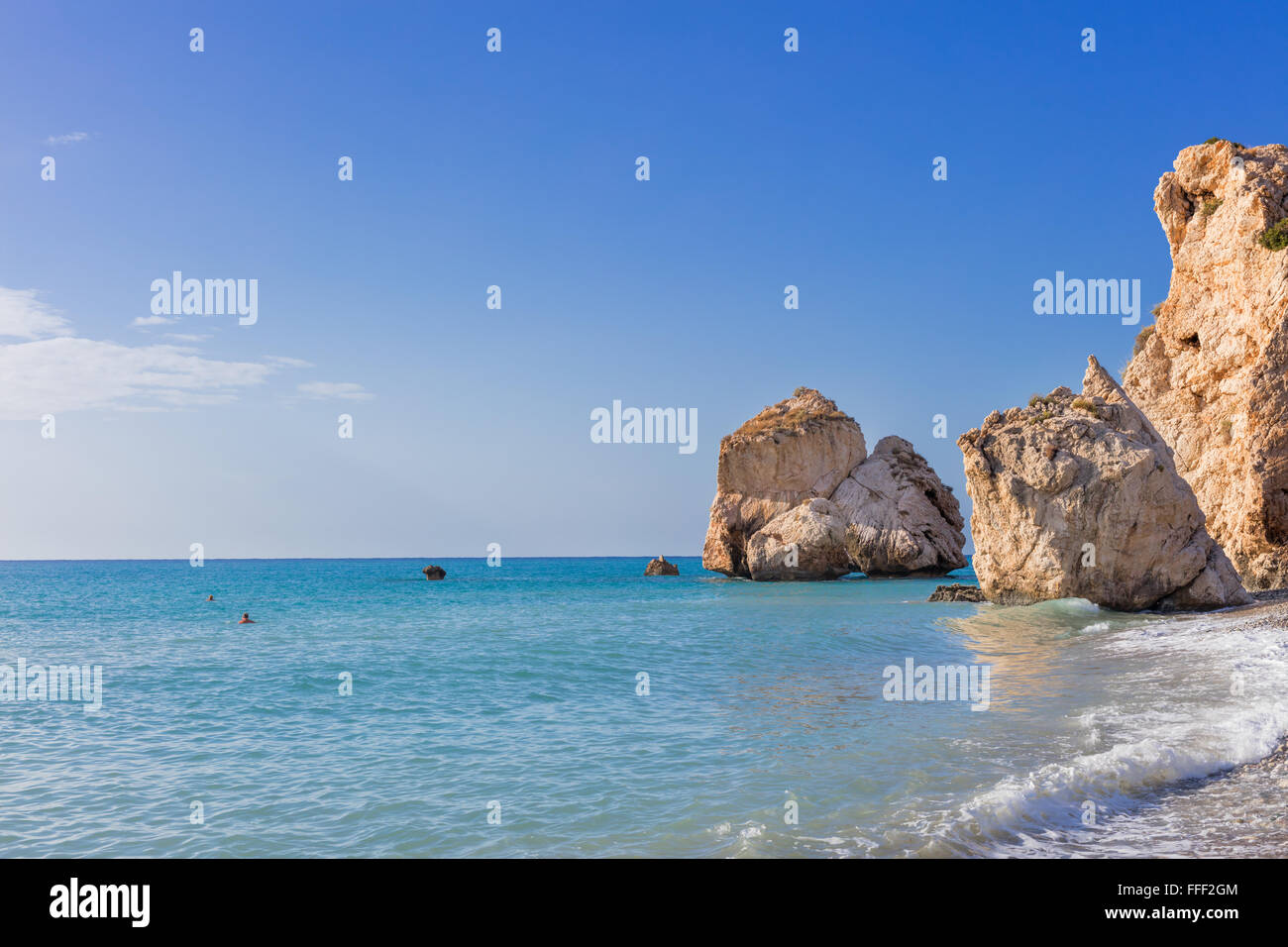 Petra tou Romiou (Rock of the Greek, Aphrodite's Rock), Cyprus Stock ...