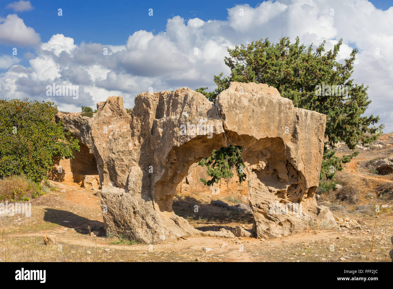 Rock formation near Kings Tombs, Paphos, Cyprus Stock Photo - Alamy