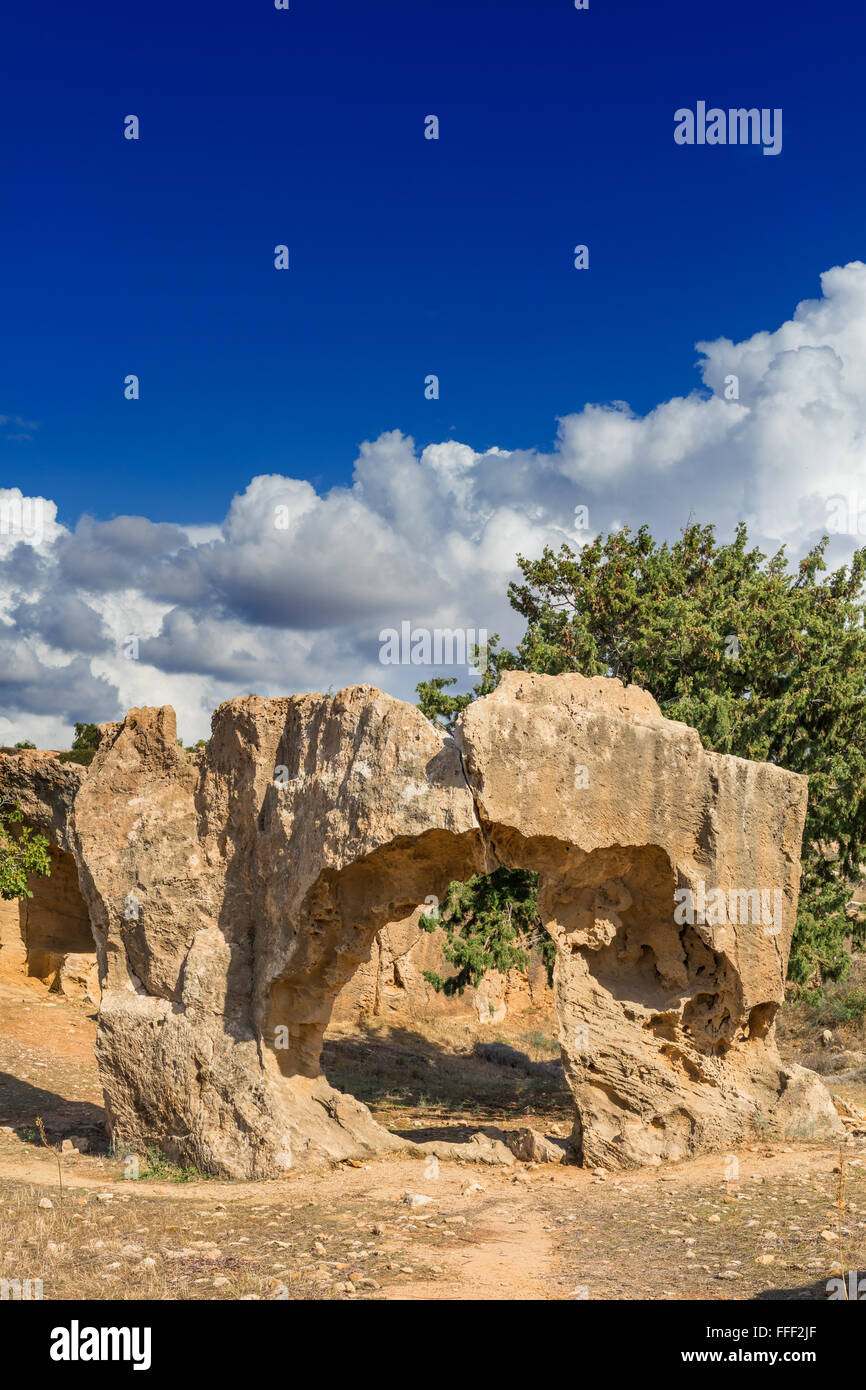Rock formation near Kings Tombs, Paphos, Cyprus Stock Photo - Alamy