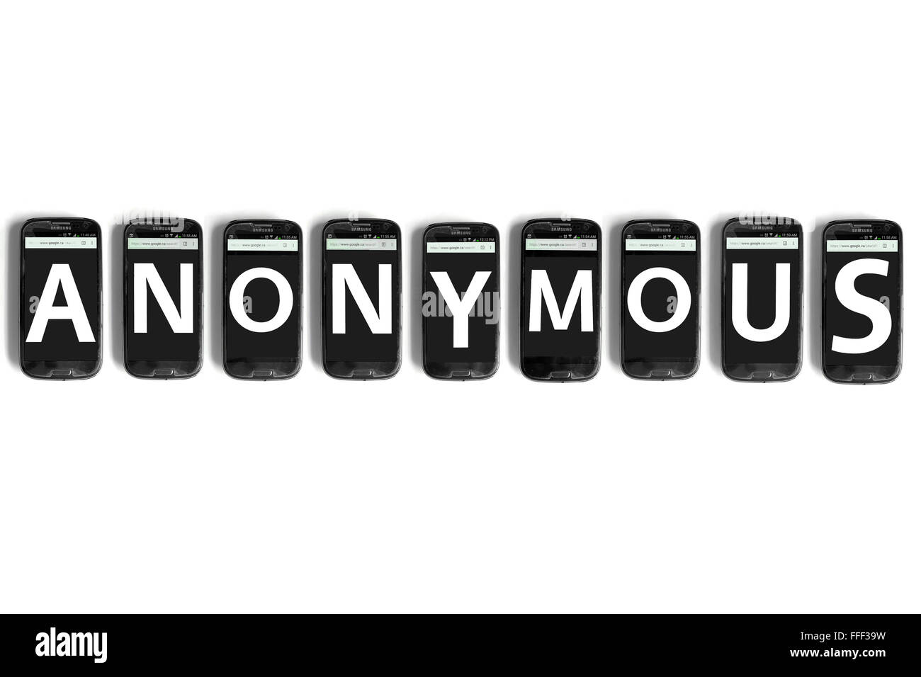 Anonymous mobiles hi-res stock photography and images - Alamy