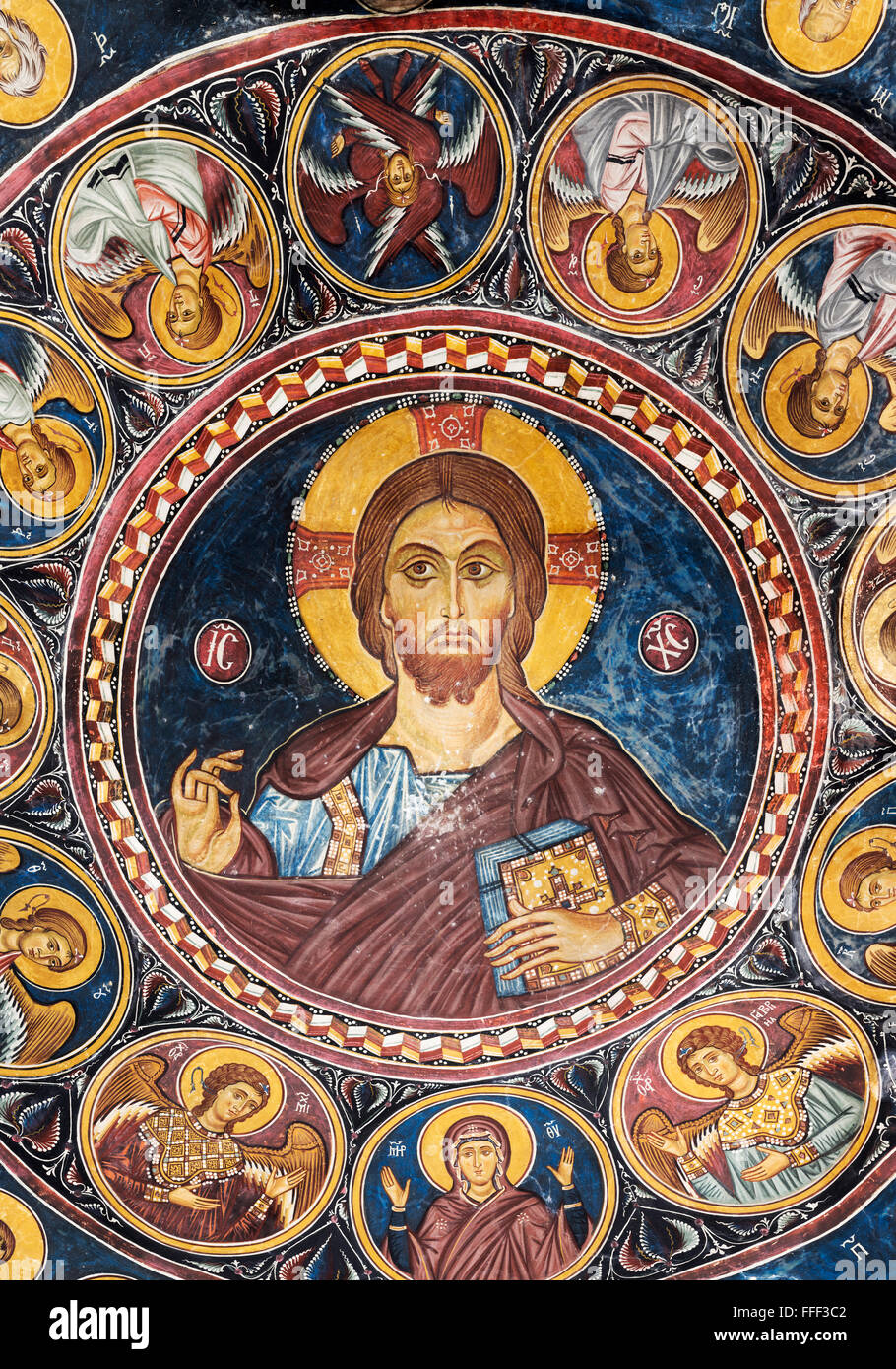 Byzantine fresco (12th century), Church of Saints Joachim and Anne ...