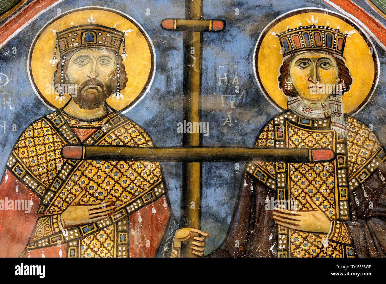 Byzantine fresco (12th century), Church of Saints Joachim and Anne ...