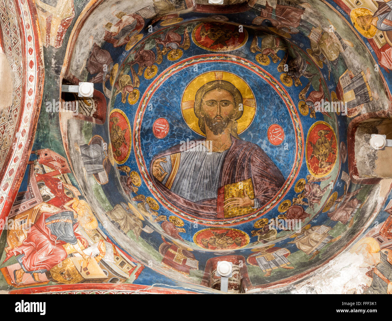 Byzantine fresco (12th century), Church of Ayios Nikolaos tis Steyis ...