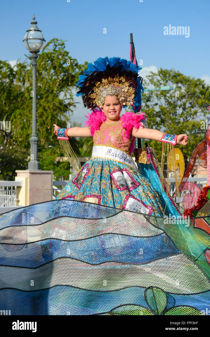 Beauty queen parading during the carnival in Ponce, Puerto Rico. US ...