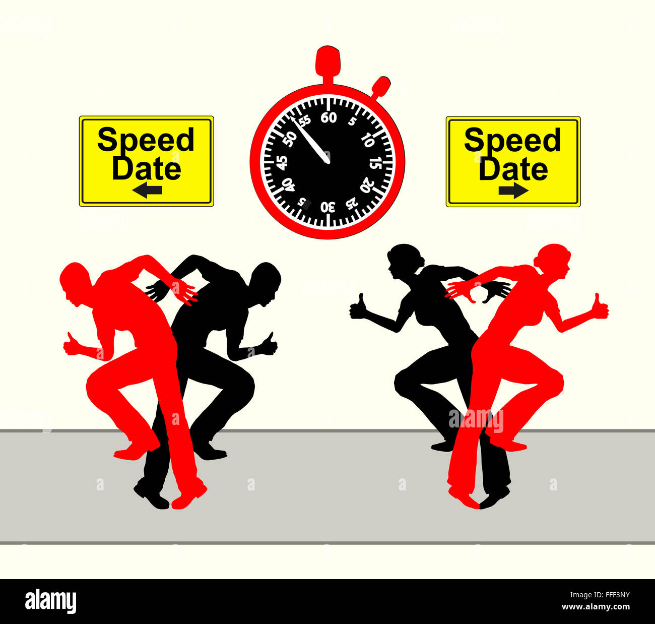 Speed date man woman hi-res stock photography and images - Alamy
