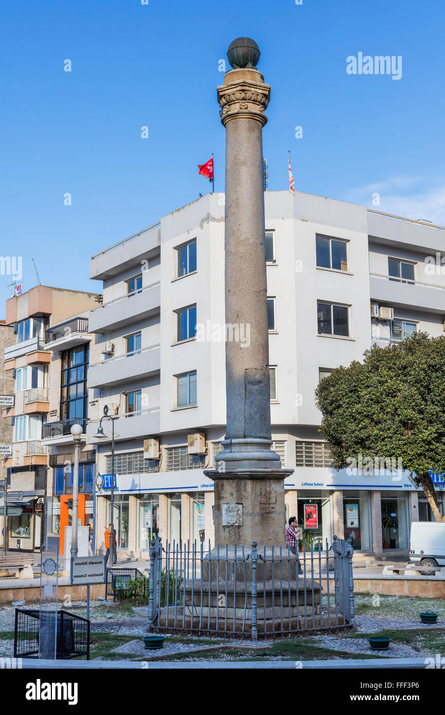 Venetian column, North Nicosia, Northern Cyprus Stock Photo - Alamy