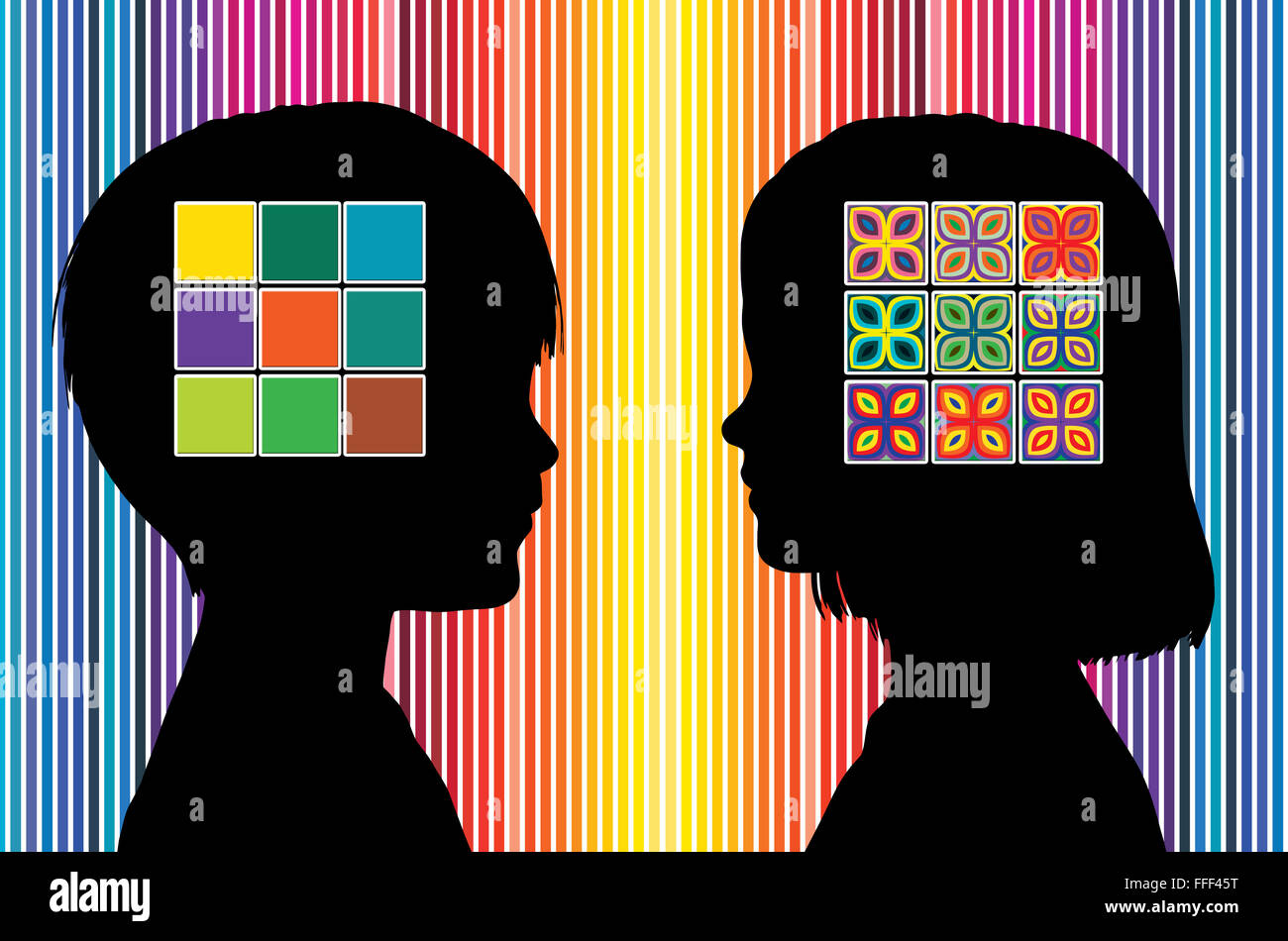 Color Perception of Children Stock Photo - Alamy