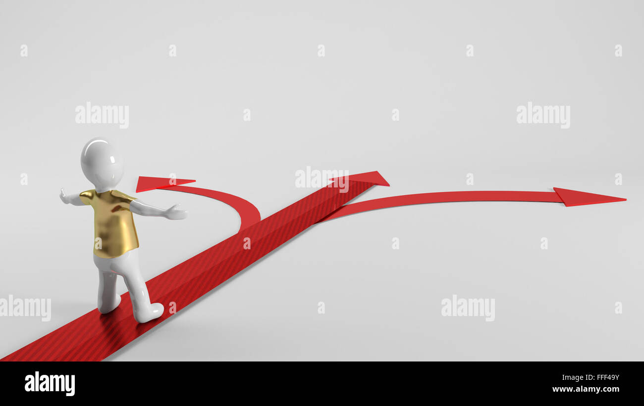 3d people - man, person and arrow. Choice Stock Photo - Alamy