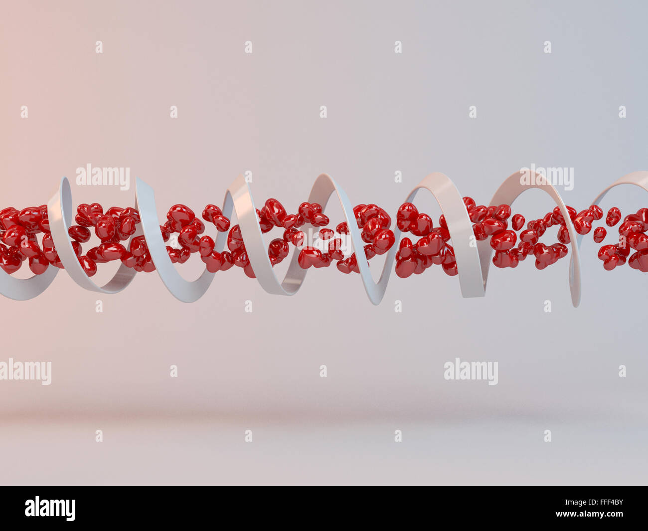 3d DNA of tunnel love inside a white stage Stock Photo - Alamy