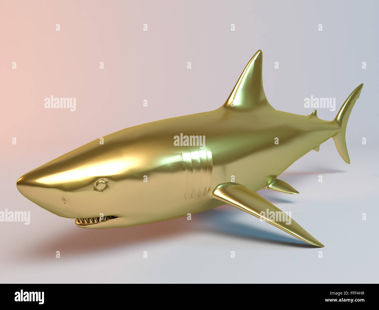 Golden shark logo hi-res stock photography and images - Alamy