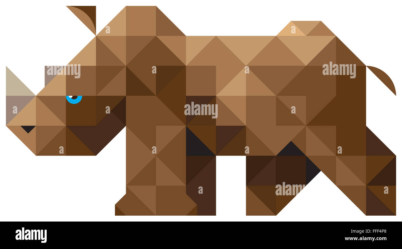 modular image. Animal is rhino Stock Photo - Alamy