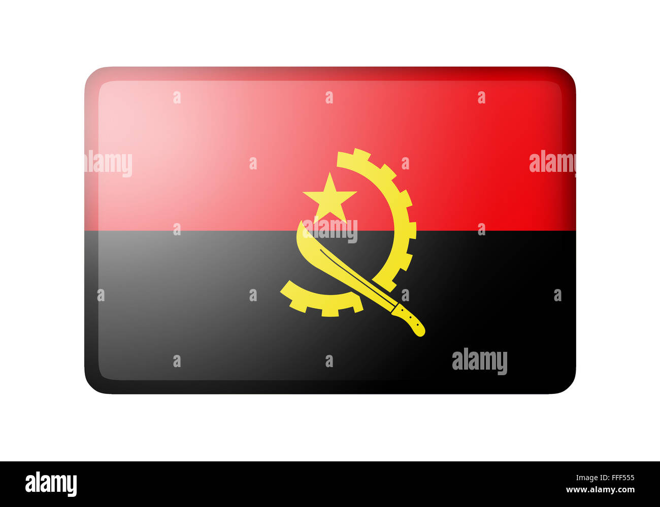 The Angolan flag Stock Photo - Alamy