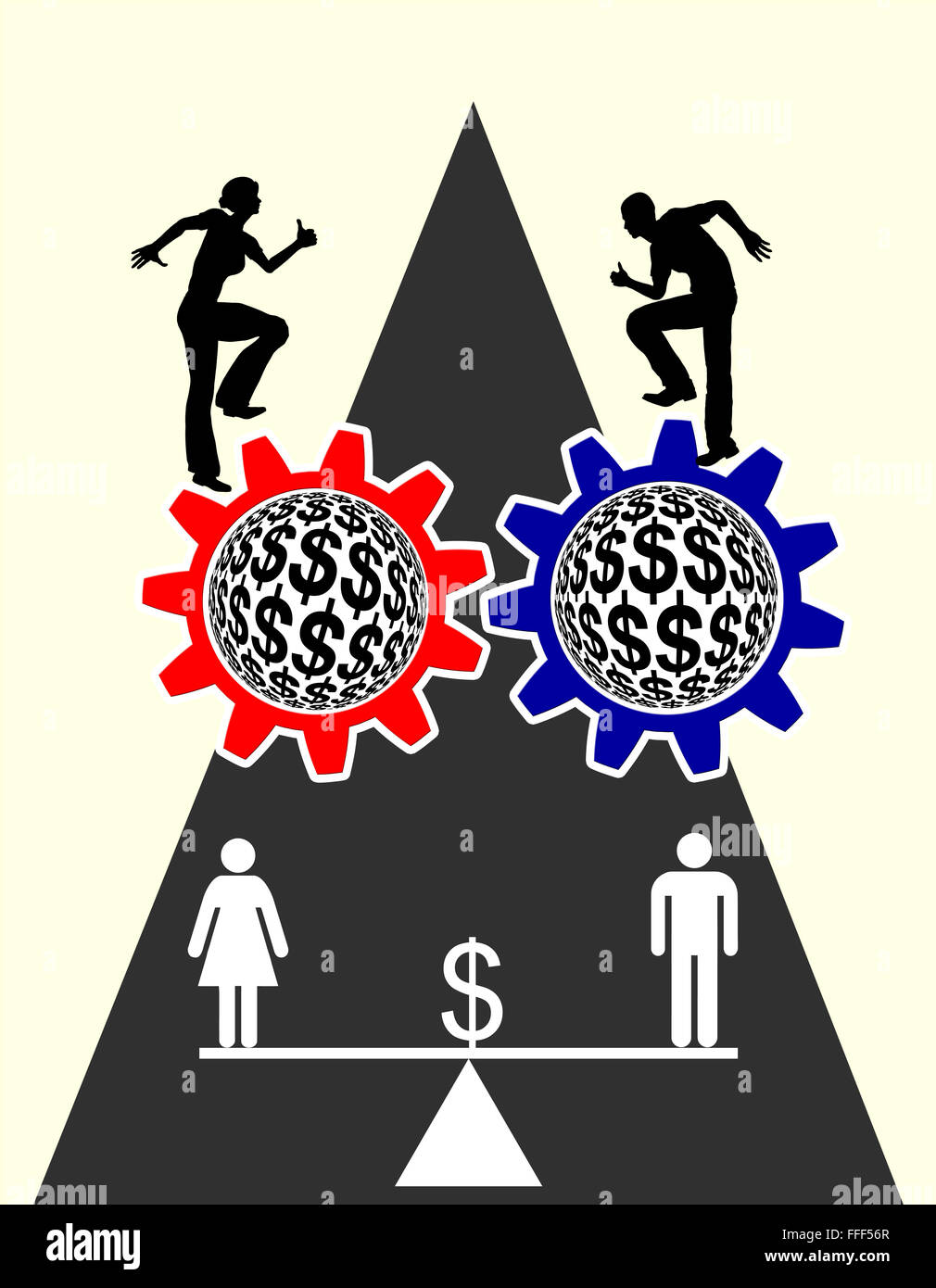 Equal Work Equal Pay in Dollar Stock Photo - Alamy