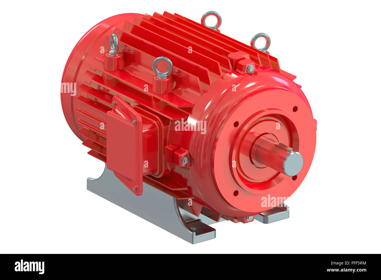 Industrial electric motor isolated on white background Stock Photo - Alamy