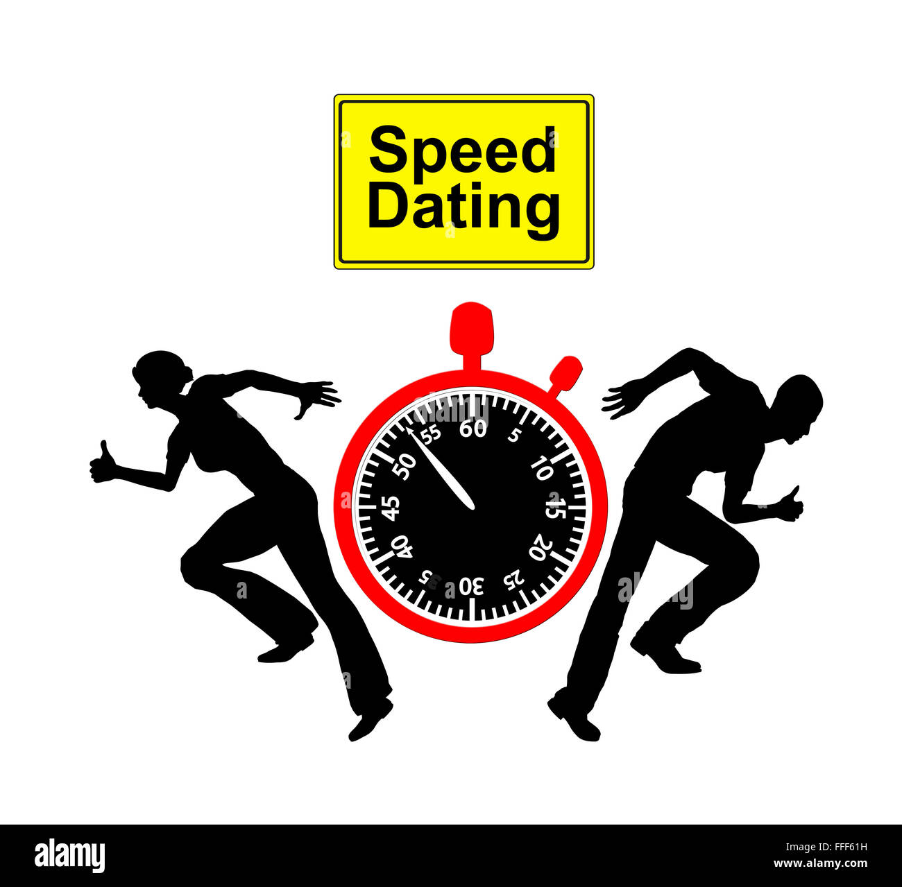 Speed date man woman Cut Out Stock Images & Pictures - Alamy