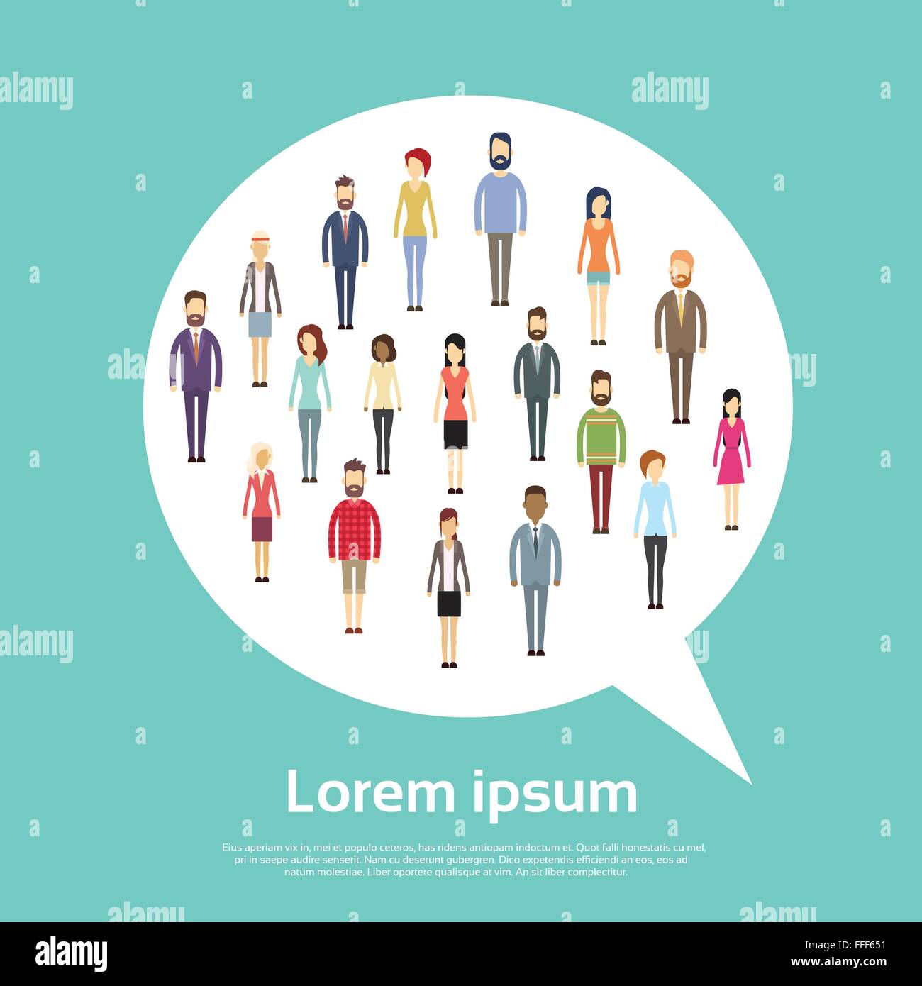 Business People Group Chat Bubble Shape Communication Concept Stock ...