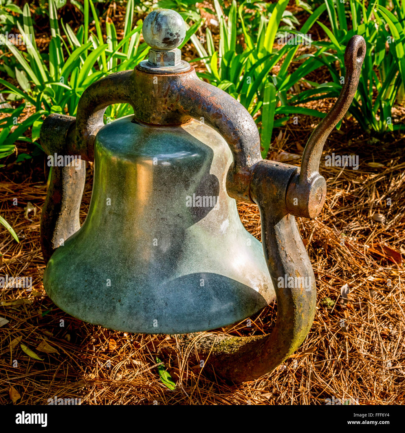 Old brass bell hi-res stock photography and images - Alamy