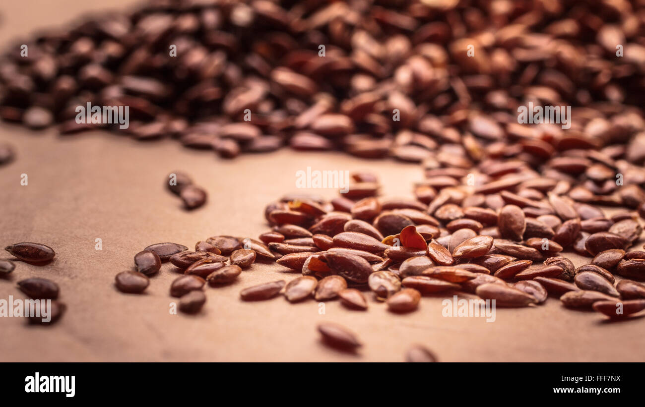 Healthy food organic nutrition. Flax seeds linseed heap closeup Stock ...