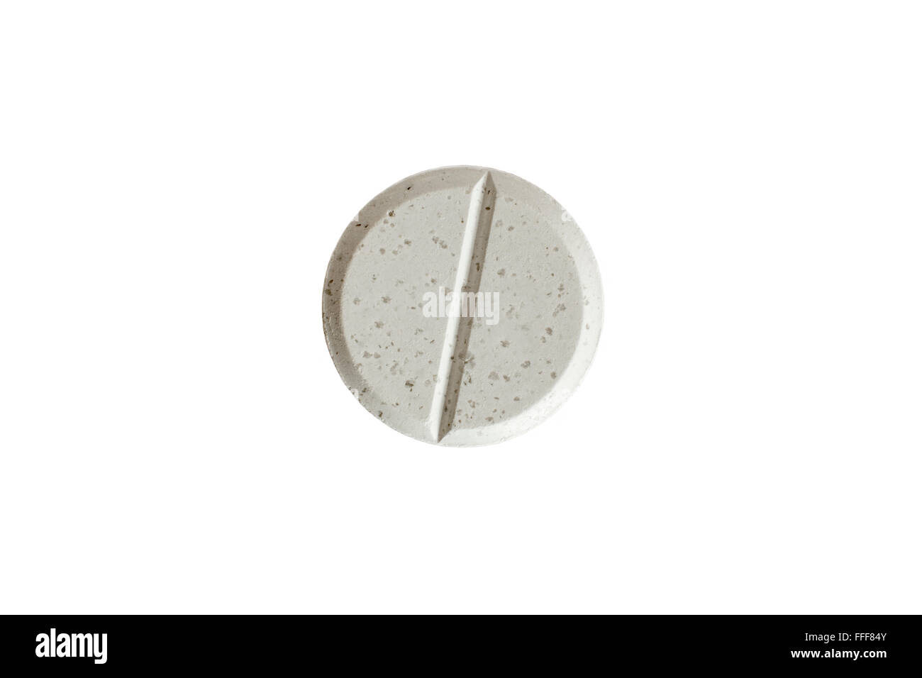 Single white pill isolated on white background Stock Photo - Alamy
