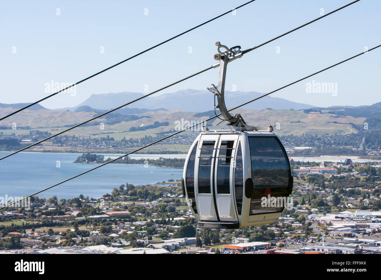 Skyline Gondola cable car cableway ride to peak at Rotorua,with views ...