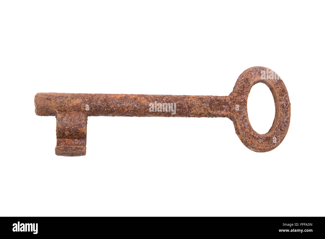 Old rusty key isolated on a white background Stock Photo - Alamy