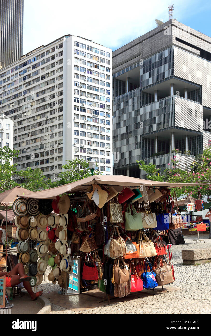Market stalls in the avenida rio branco hi-res stock photography and ...