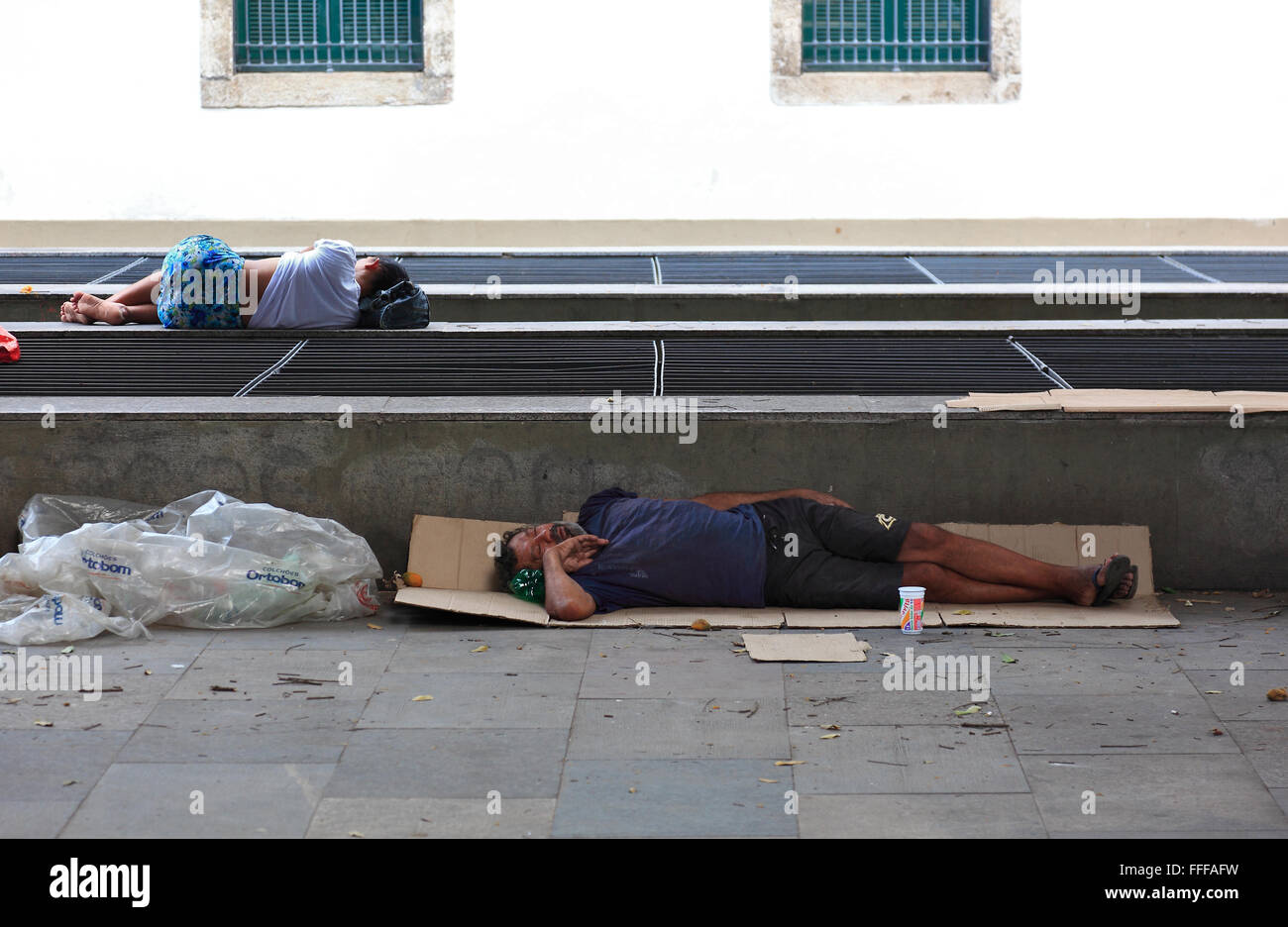 Homeless in central Rio de Janeiro, Brazil Stock Photo - Alamy