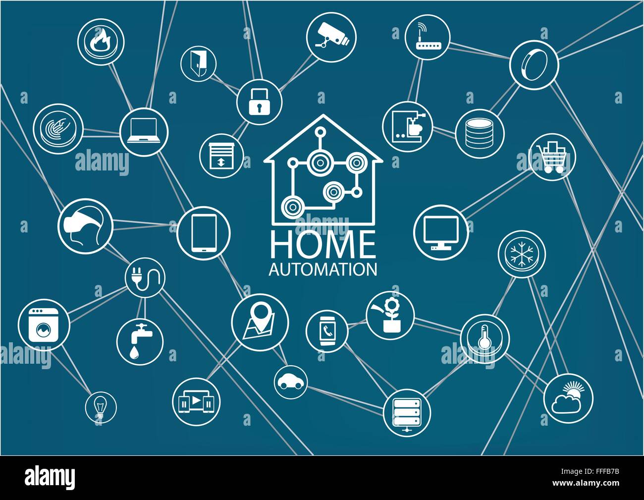 Smart home automation vector background Stock Vector Image & Art - Alamy
