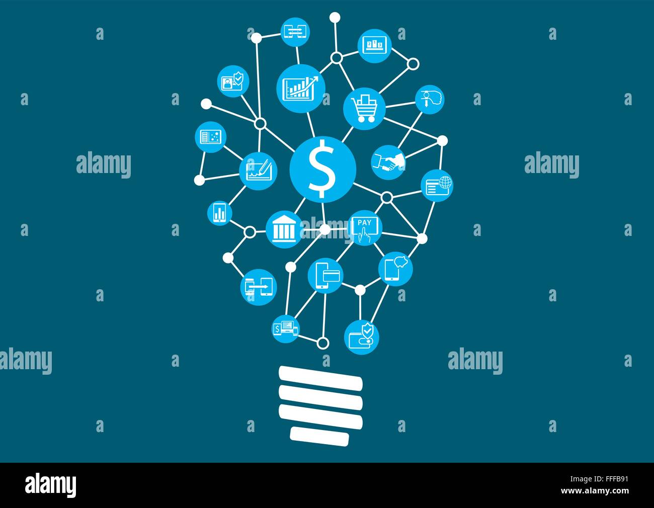 New digital technology within financial services business. Creative ...