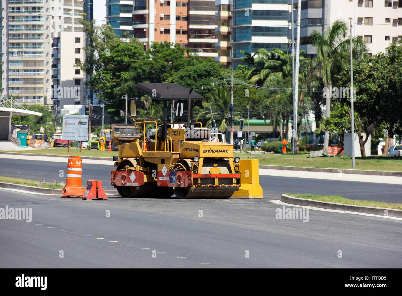 Rio de Janeiro, Brazil, 12 February 2016: The construction of the BRT ...