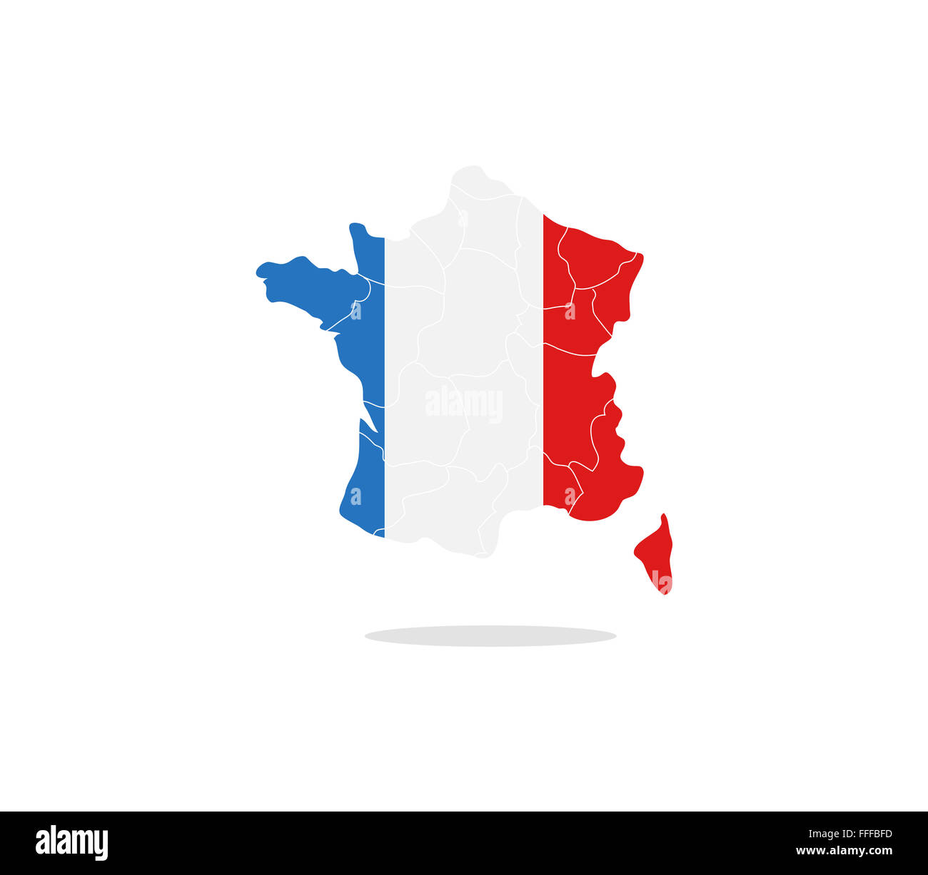 Map of france regions administrative Cut Out Stock Images & Pictures ...