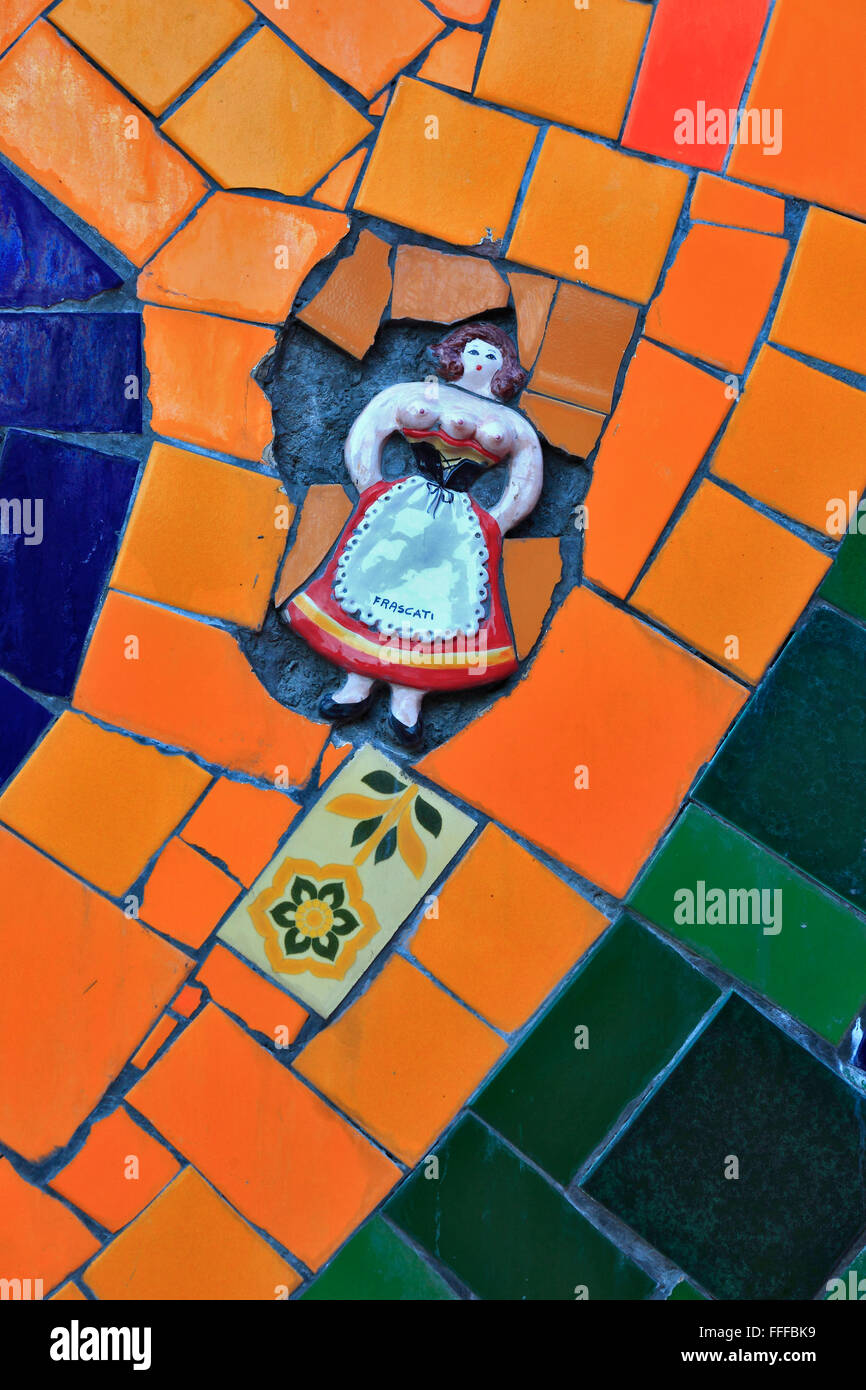 Esaderia do Selaron, tiles stairs from Santa Teresa to district of Lapa ...