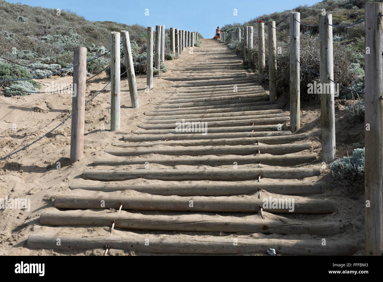 The Sand Ladder access path to the northern end of Baker Beach in San ...