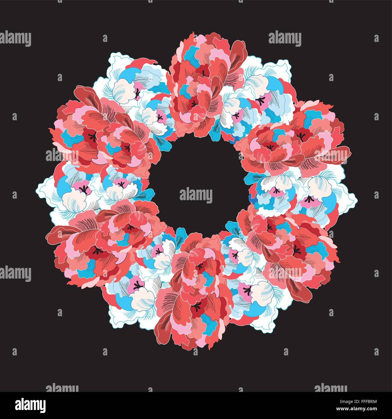 abstract wreath vector Stock Vector Image & Art - Alamy